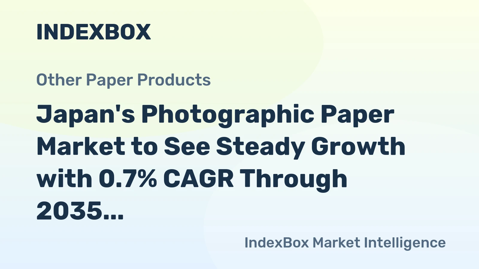 Japan's Photographic Paper Market to See Steady Growth with 0.7% CAGR Through 2035