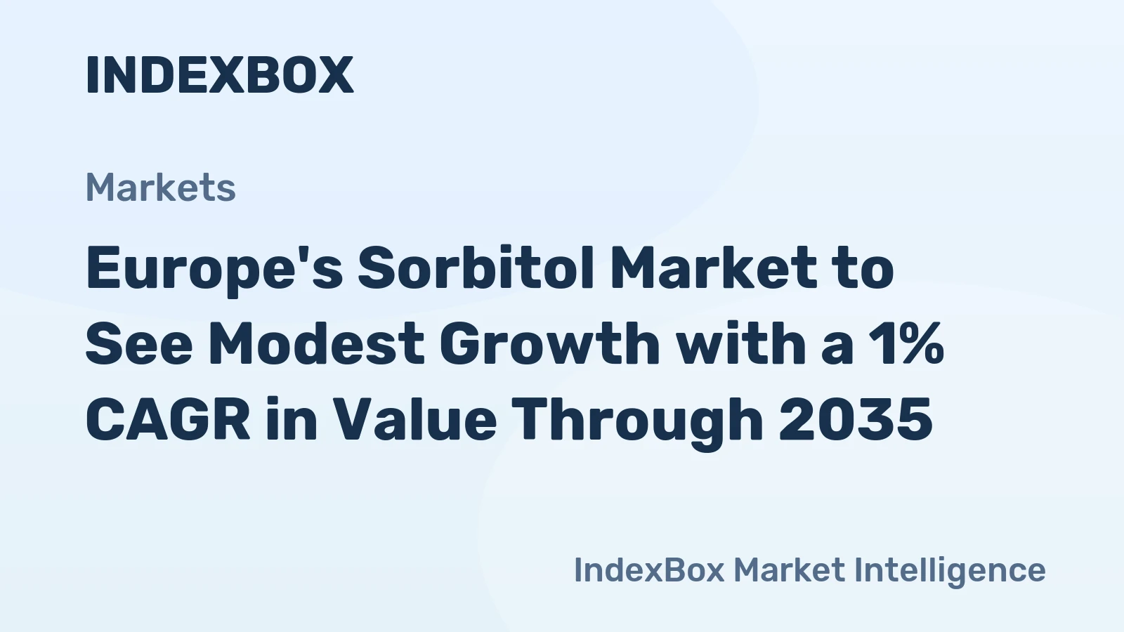 Europe's Sorbitol Market to See Modest Growth with a 1% CAGR in Value Through 2035