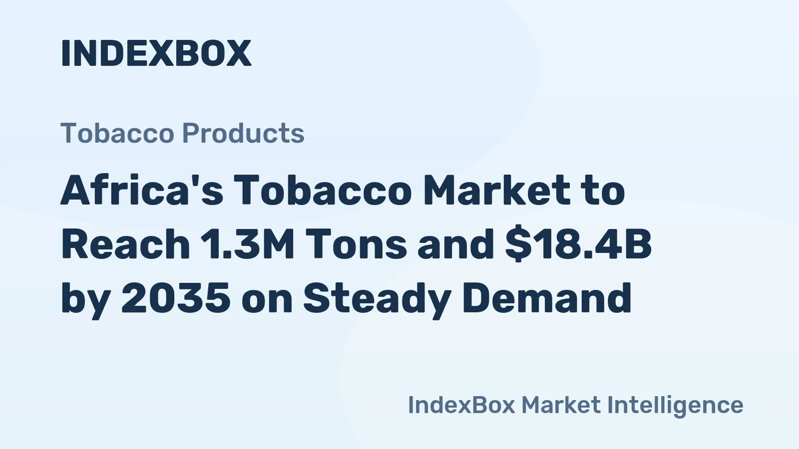 Africa's Tobacco Market to Reach 1.3M Tons and $18.4B by 2035 on Steady Demand