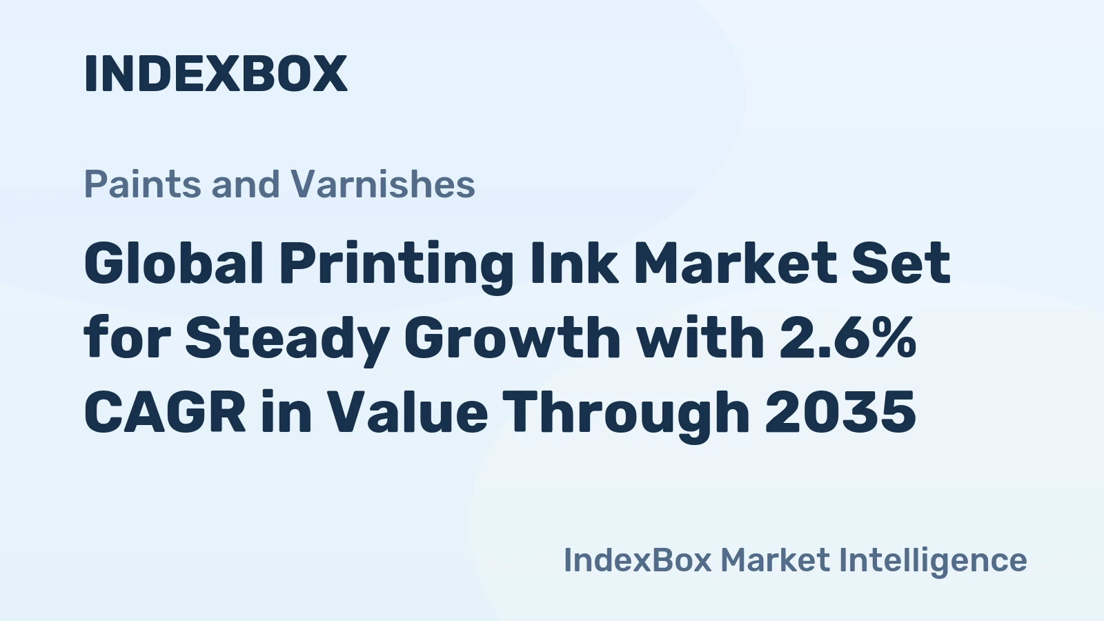 Global Printing Ink Market Set for Steady Growth with 2.6% CAGR in Value Through 2035