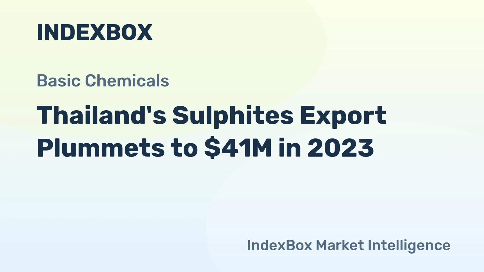 Thailand's Sulphites Export Plummets to $41M in 2023