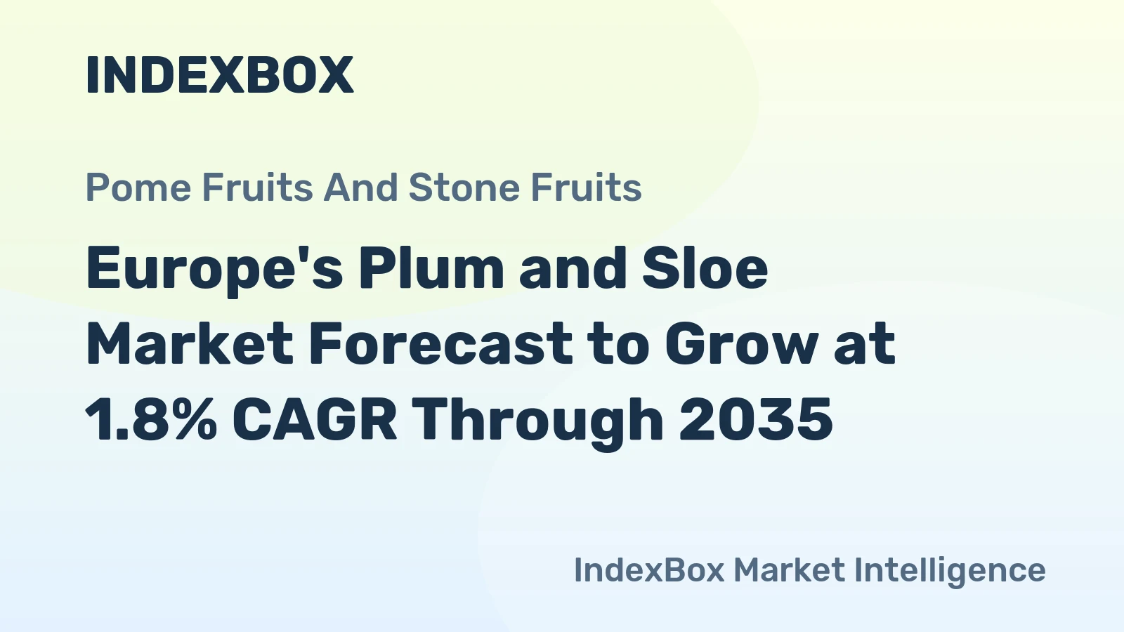 Europe's Plum and Sloe Market Forecast to Grow at 1.8% CAGR Through 2035