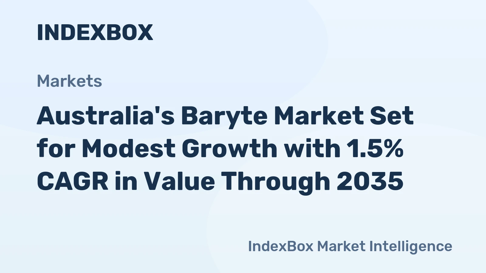 Australia's Baryte Market Set for Modest Growth with 1.5% CAGR in Value Through 2035