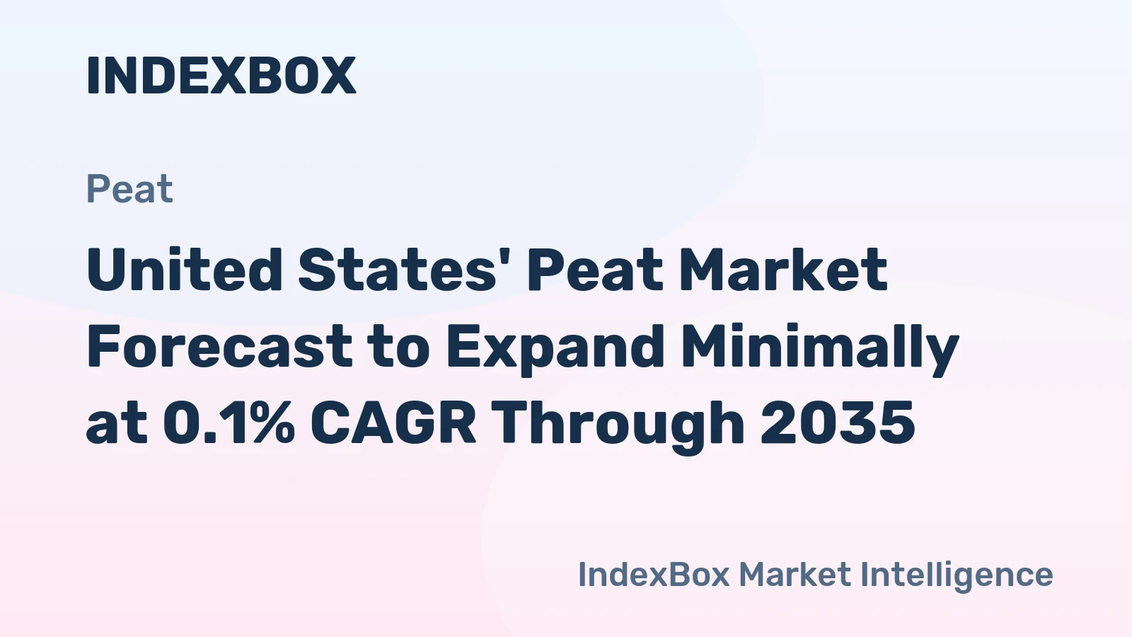 United States' Peat Market Forecast to Expand Minimally at 0.1% CAGR Through 2035