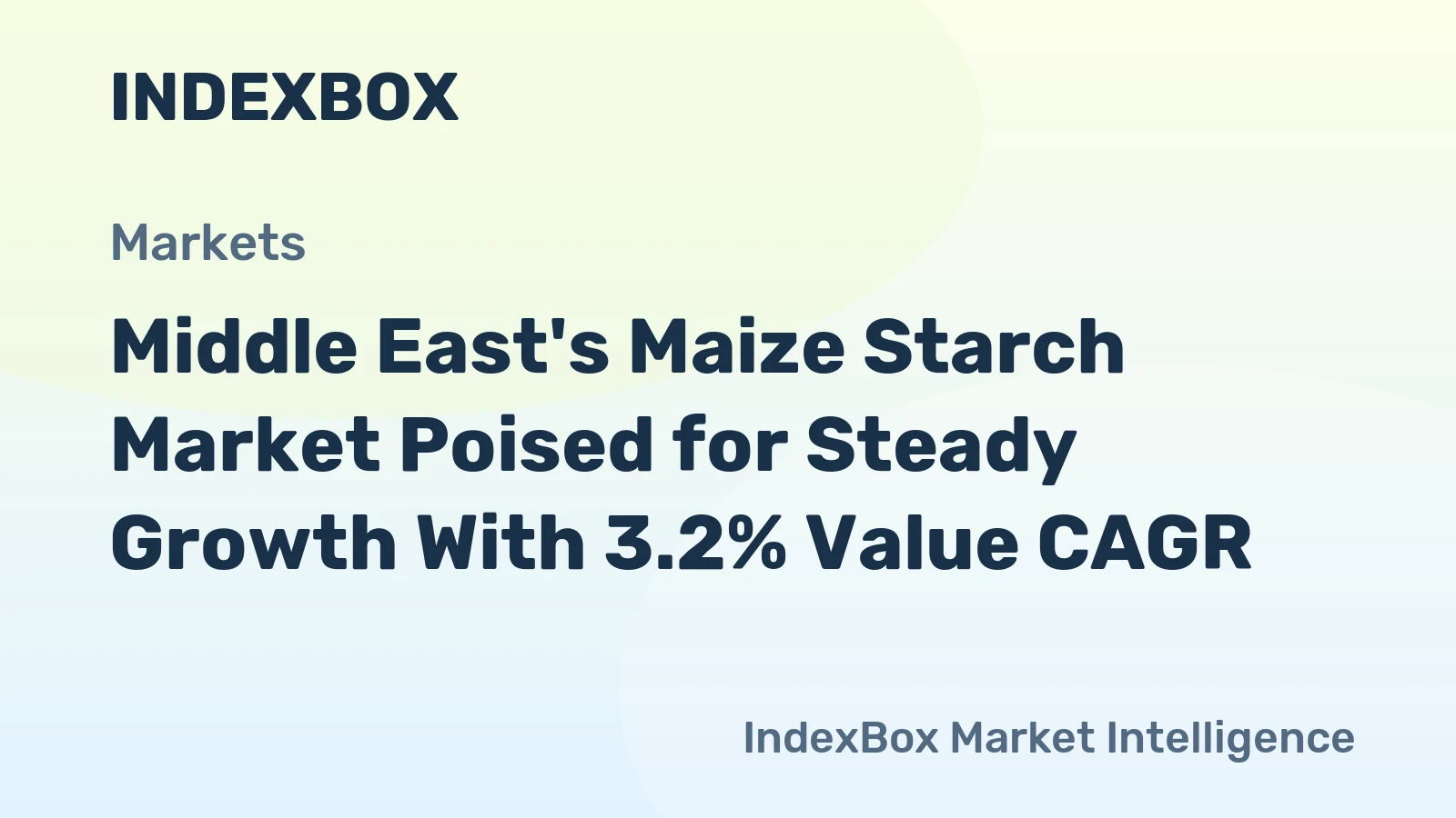 Middle East's Maize Starch Market Poised for Steady Growth With 3.2% Value CAGR