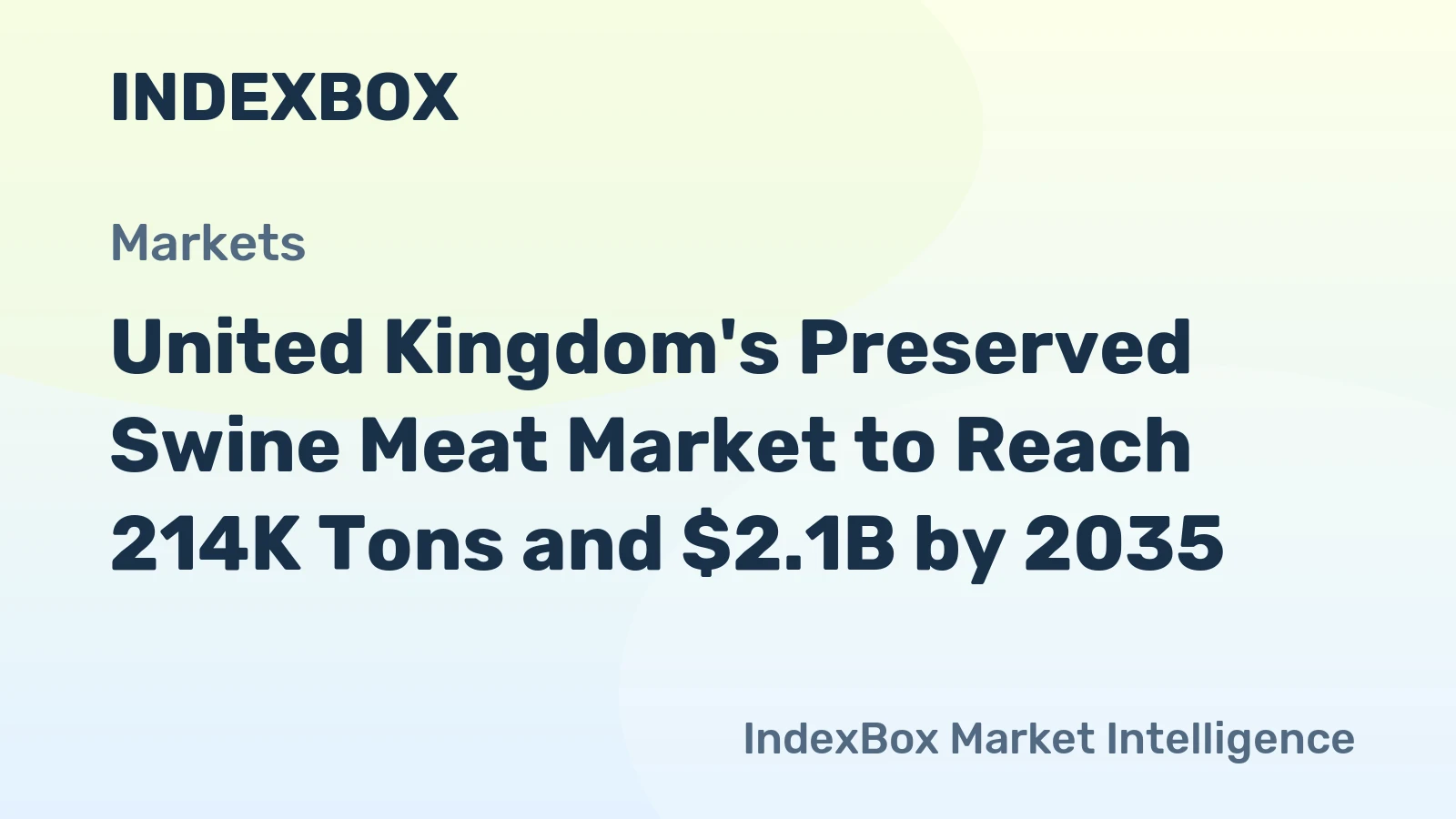United Kingdom's Preserved Swine Meat Market to Reach 214K Tons and $2.1B by 2035