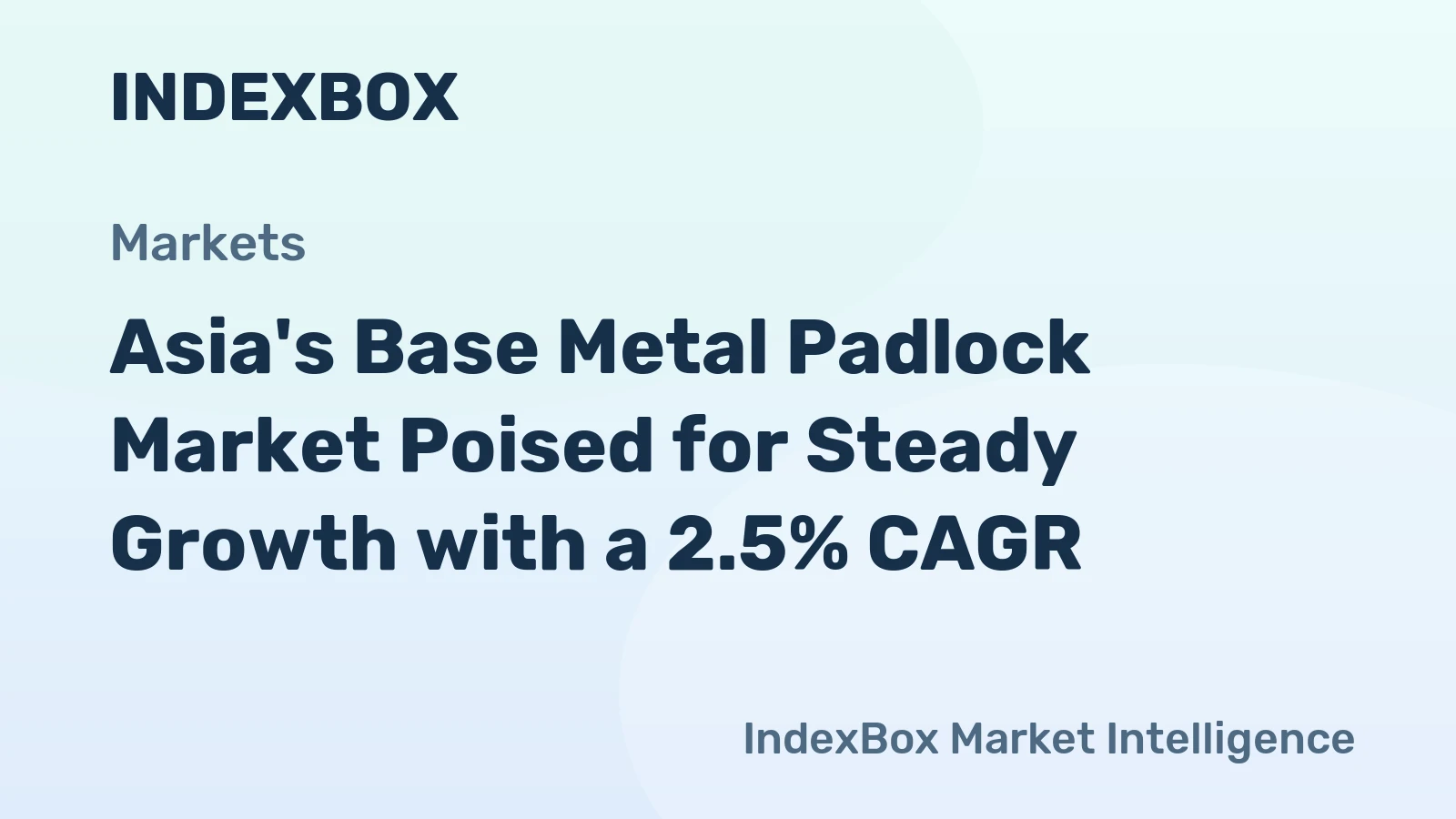 Asia's Base Metal Padlock Market Poised for Steady Growth with a 2.5% CAGR
