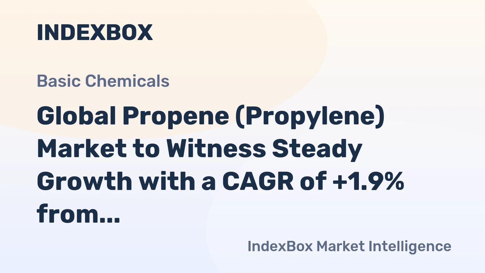 Global Propene (Propylene) Market to Witness Steady Growth with a CAGR of +1.9% from 2024 to 2035