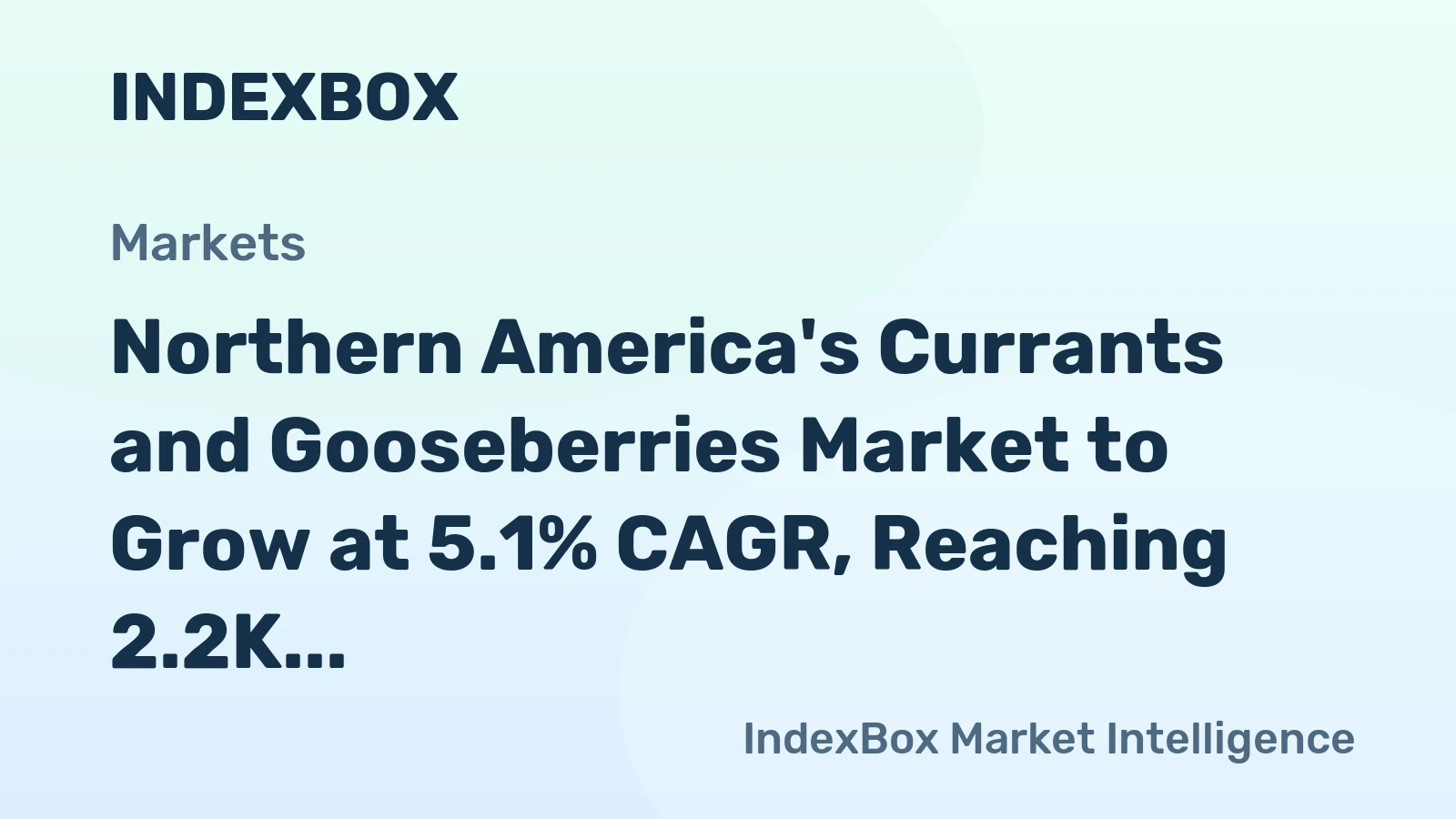 Northern America's Currants and Gooseberries Market to Grow at 5.1% CAGR, Reaching 2.2K Tons by 2035