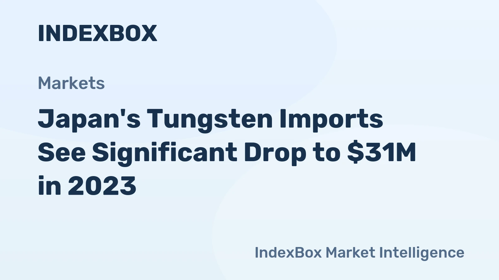 Japan's Tungsten Imports See Significant Drop to $31M in 2023