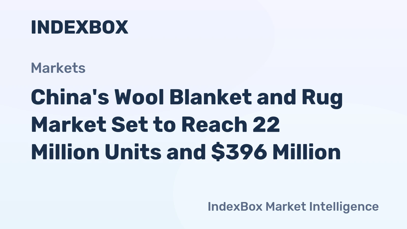 China's Wool Blanket and Rug Market Set to Reach 22 Million Units and $396 Million