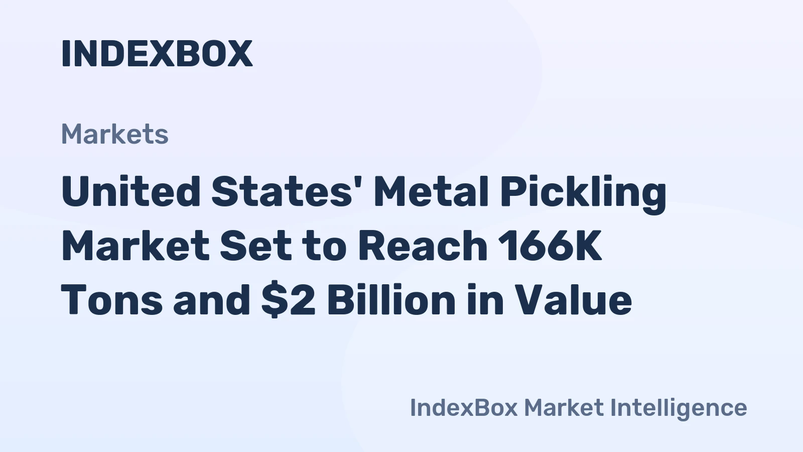 United States' Metal Pickling Market Set to Reach 166K Tons and $2 Billion in Value