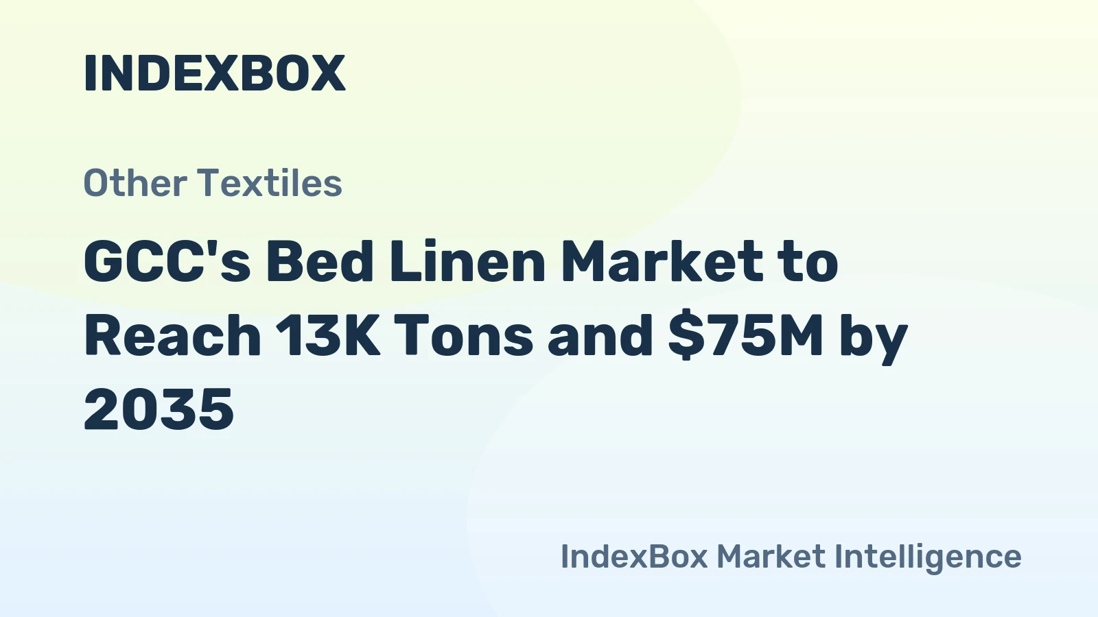 GCC's Bed Linen Market to Reach 13K Tons and $75M by 2035