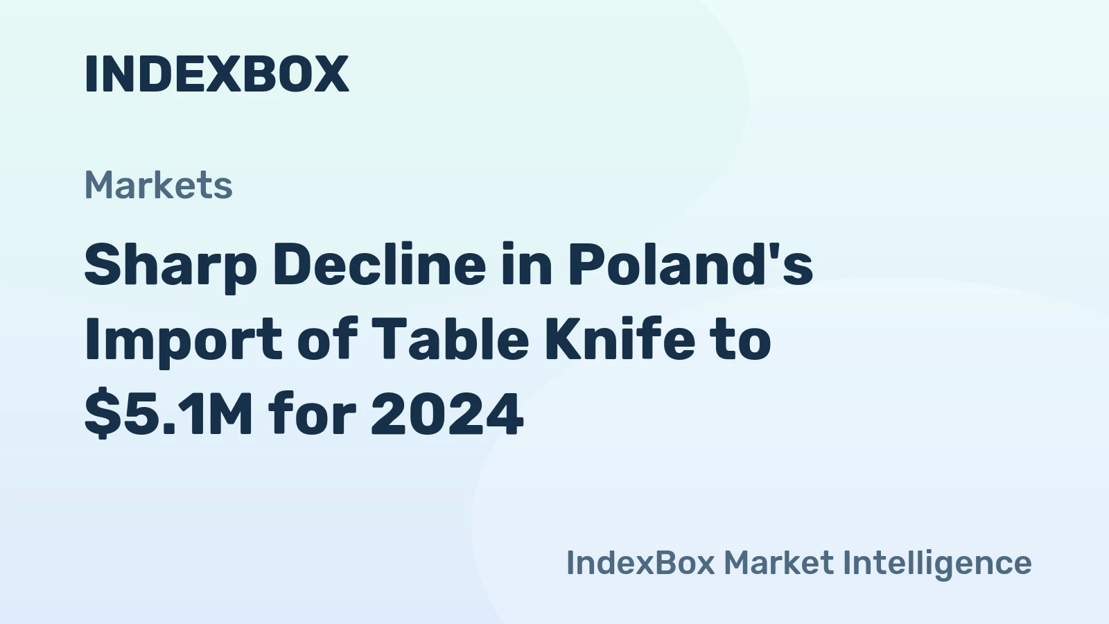 Sharp Decline in Poland's Import of Table Knife to $5.1M for 2024