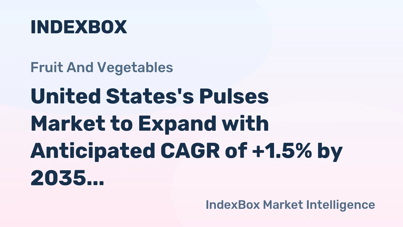 United States's Pulses Market to Expand with Anticipated CAGR of +1.5% by 2035