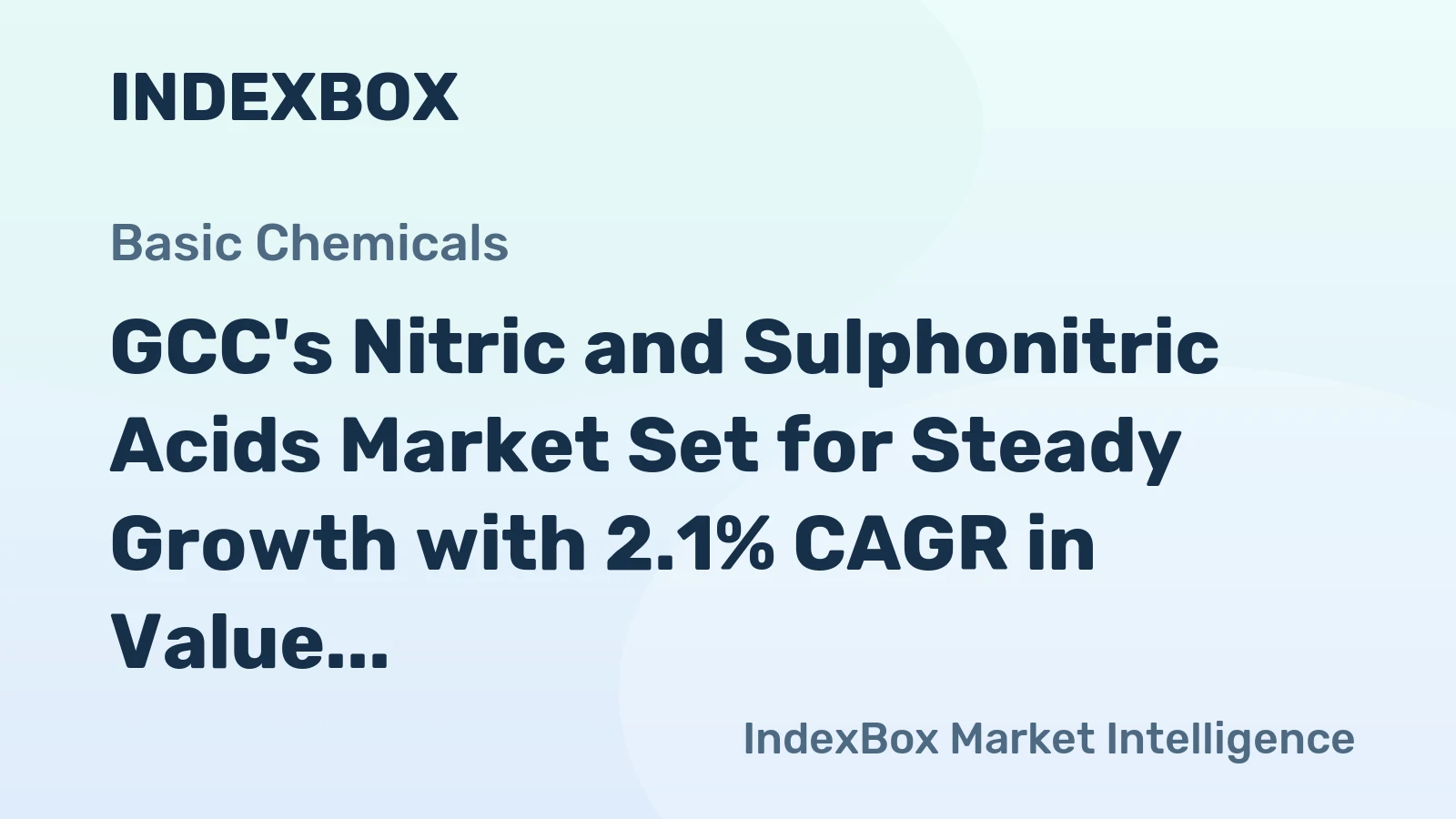 GCC's Nitric and Sulphonitric Acids Market Set for Steady Growth with 2.1% CAGR in Value
