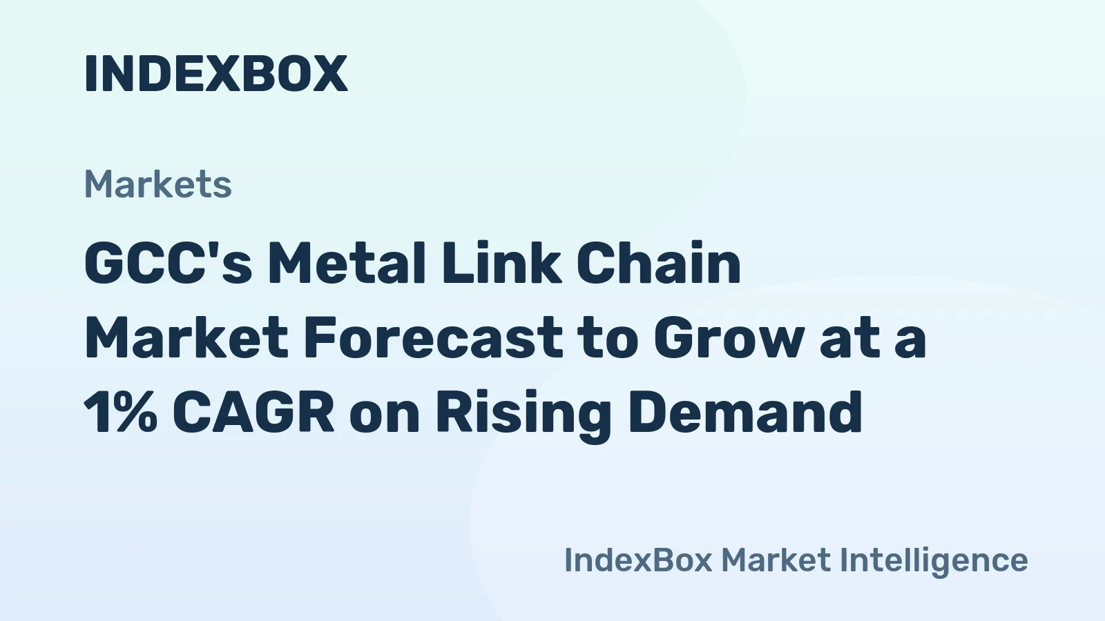 GCC's Metal Link Chain Market Forecast to Grow at a 1% CAGR on Rising Demand
