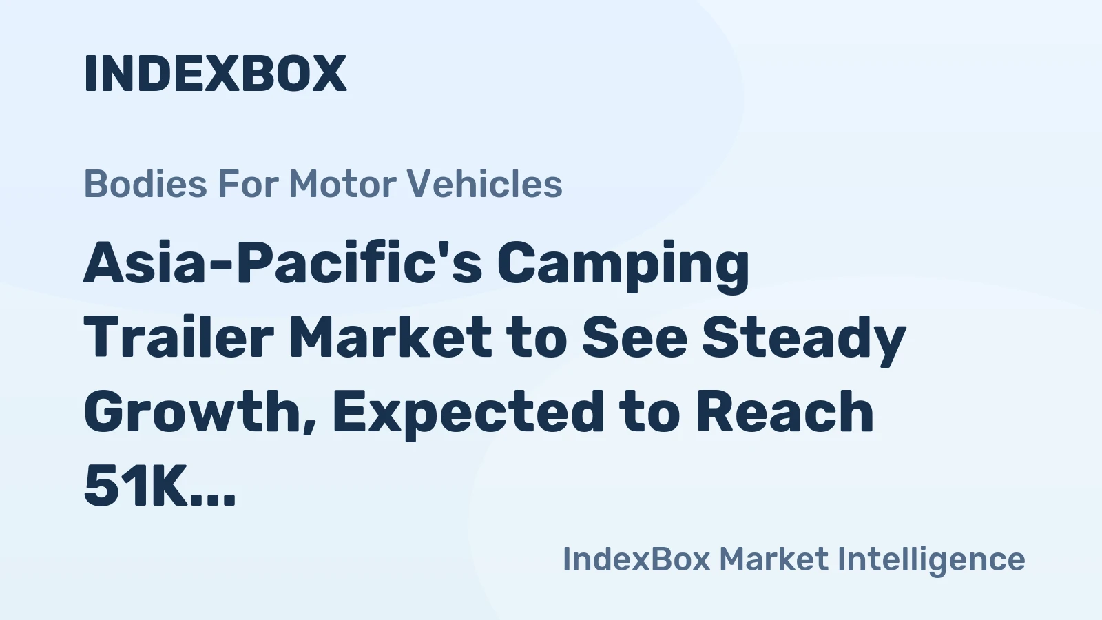 Asia-Pacific's Camping Trailer Market to See Steady Growth, Expected to Reach 51K Units and $614M by 2035