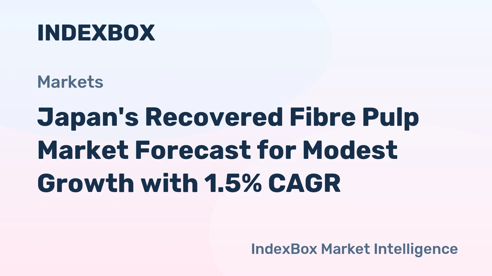 Japan's Recovered Fibre Pulp Market Forecast for Modest Growth with 1.5% CAGR