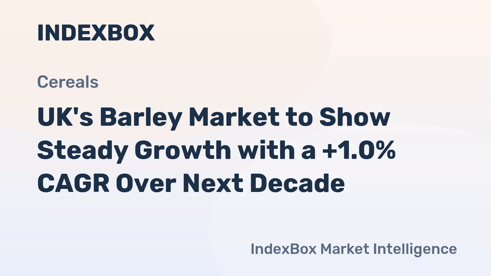 UK's Barley Market to Show Steady Growth with a +1.0% CAGR Over Next Decade