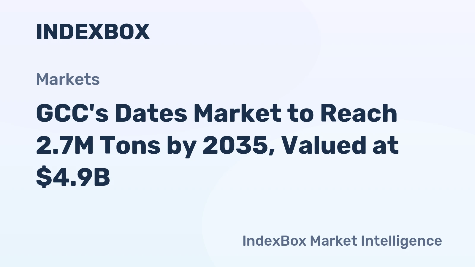 GCC's Dates Market to Reach 2.7M Tons by 2035, Valued at $4.9B