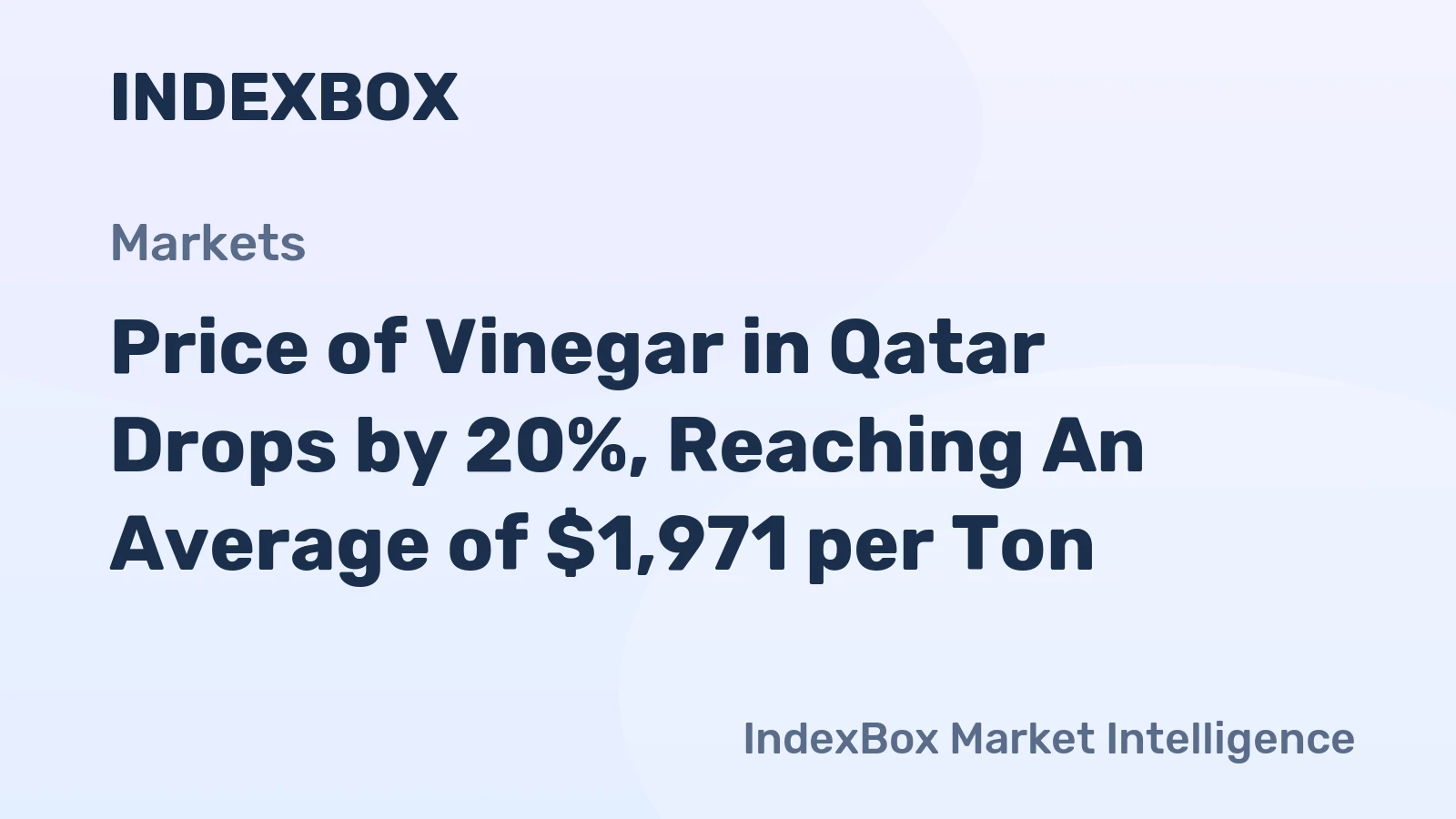 Price of Vinegar in Qatar Drops by 20%, Reaching An Average of $1,971 per Ton