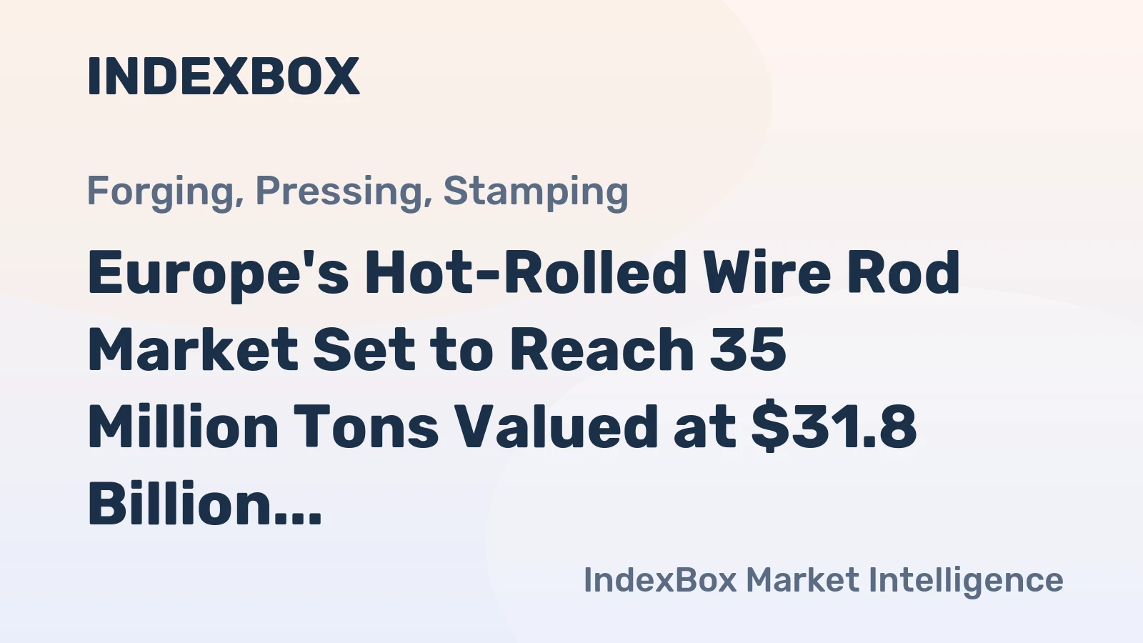 Europe's Hot-Rolled Wire Rod Market Set to Reach 35 Million Tons Valued at $31.8 Billion by 2035