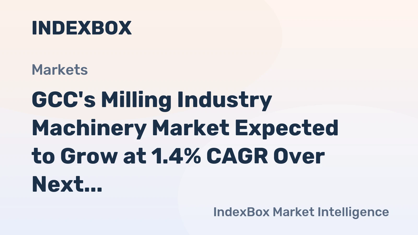 GCC's Milling Industry Machinery Market Expected to Grow at 1.4% CAGR Over Next Decade, Reaching $82M by 2035