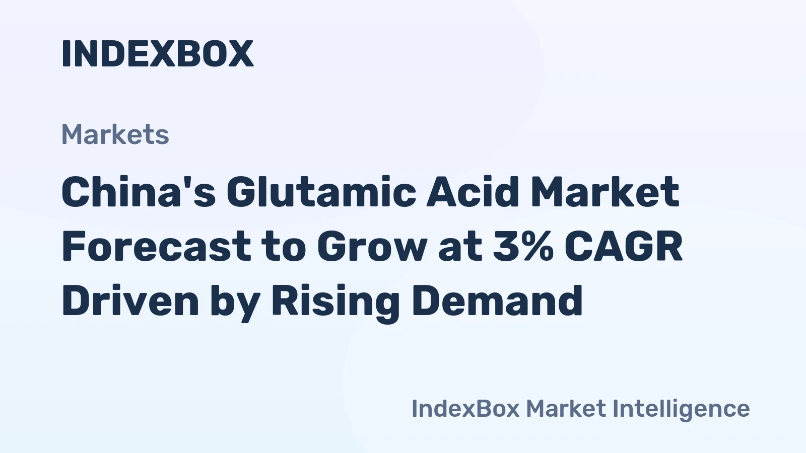 China's Glutamic Acid Market Forecast to Grow at 3% CAGR Driven by Rising Demand