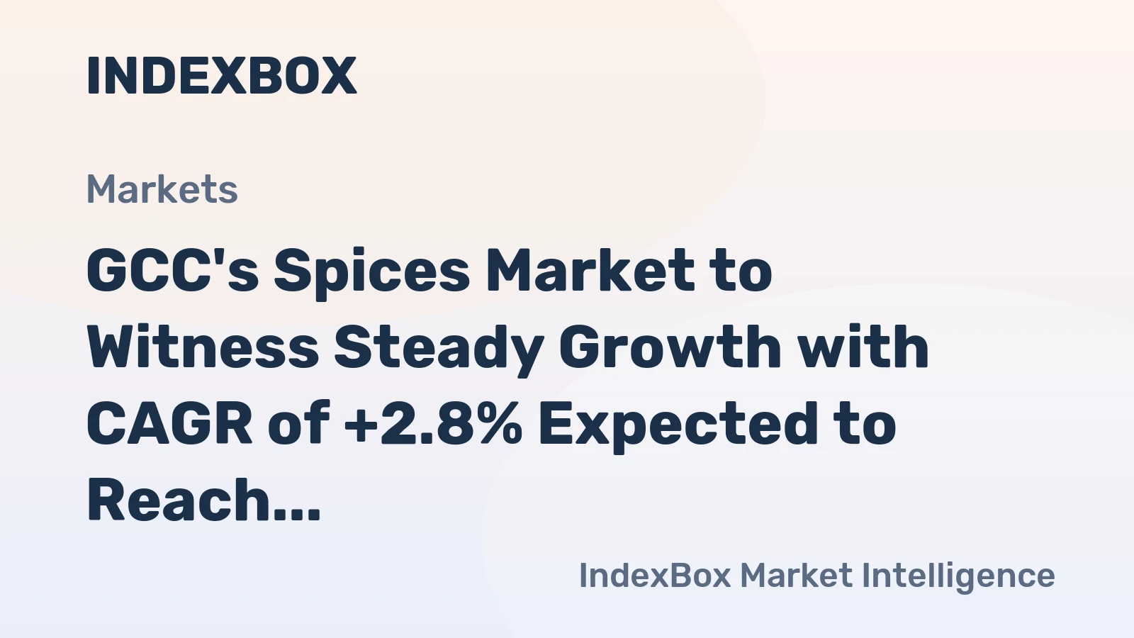 GCC's Spices Market to Witness Steady Growth with CAGR of +2.8% Expected to Reach $1.5B by 2035