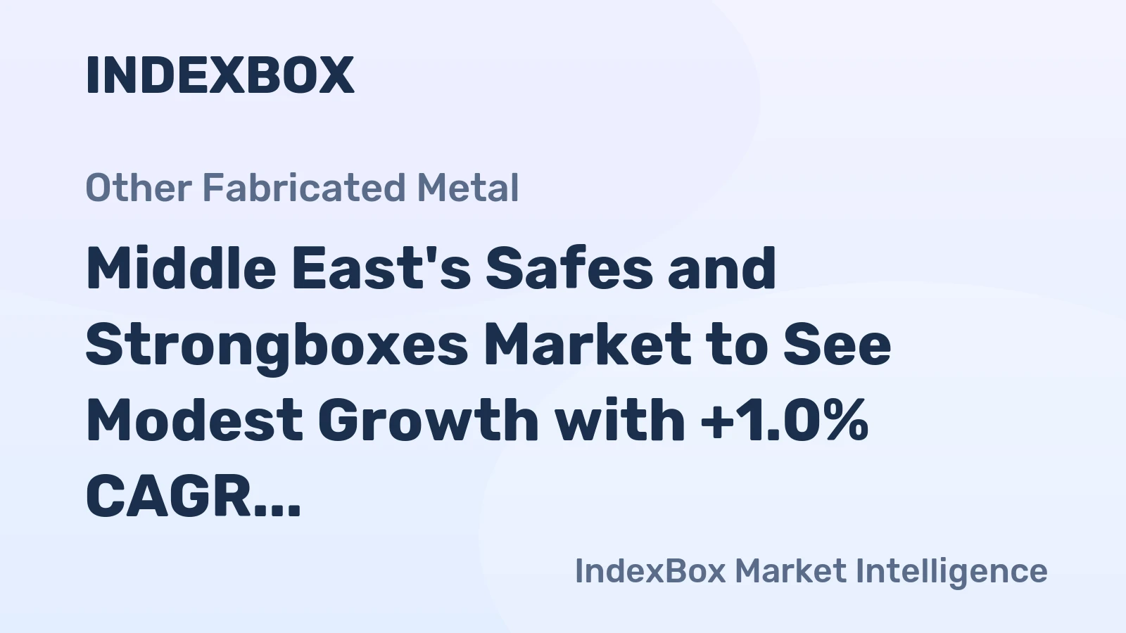 Middle East's Safes and Strongboxes Market to See Modest Growth with +1.0% CAGR