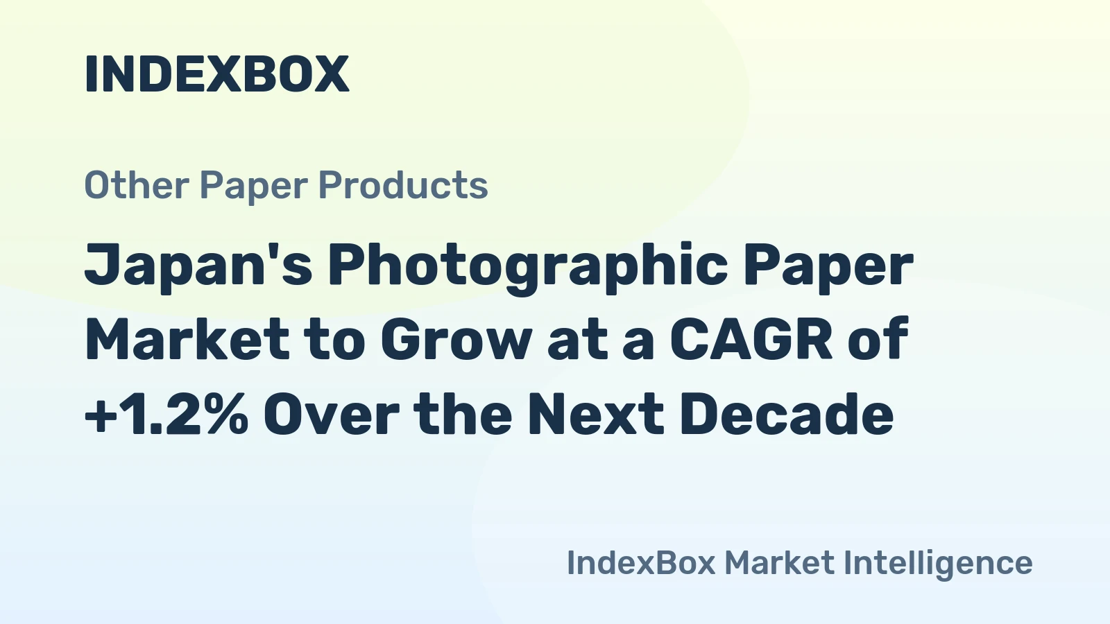 Japan's Photographic Paper Market to Grow at a CAGR of +1.2% Over the Next Decade