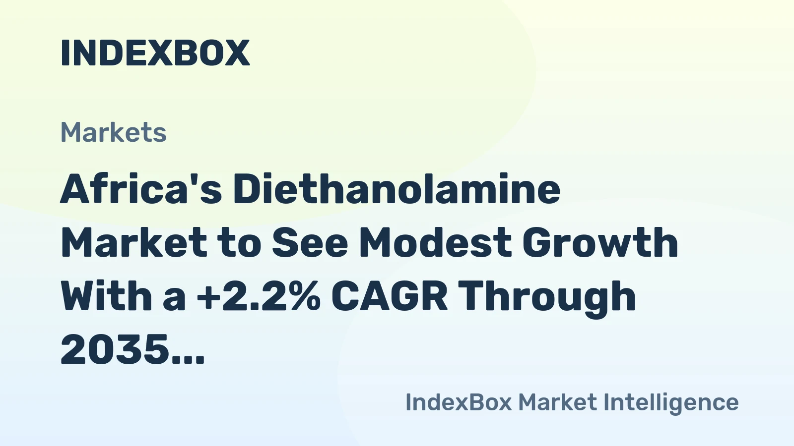 Africa's Diethanolamine Market to See Modest Growth With a +2.2% CAGR Through 2035