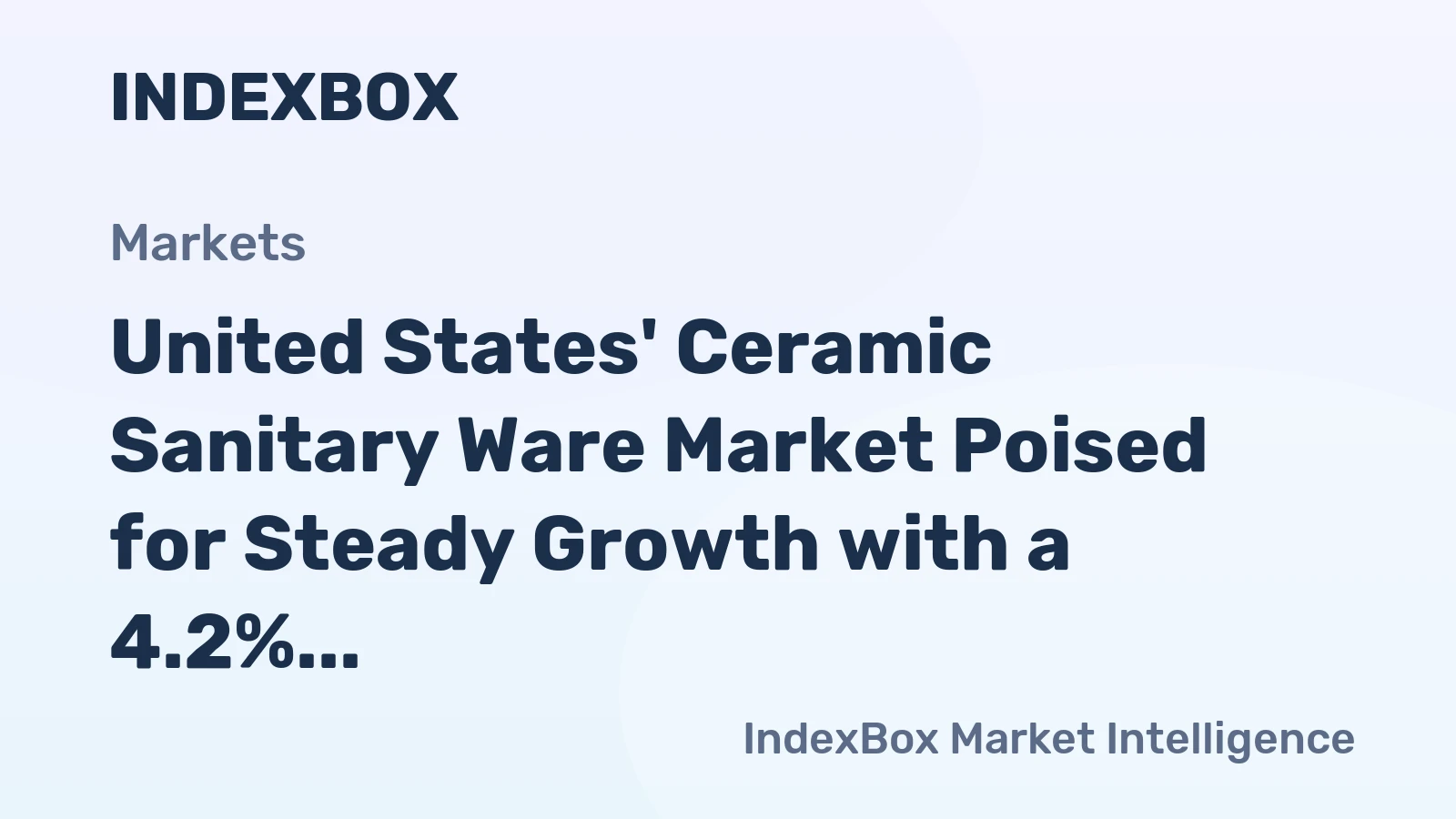 United States' Ceramic Sanitary Ware Market Poised for Steady Growth with a 4.2% Volume CAGR
