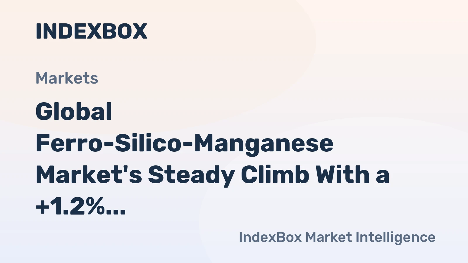Global Ferro-Silico-Manganese Market's Steady Climb With a +1.2% CAGR in Value Forecast to 2035