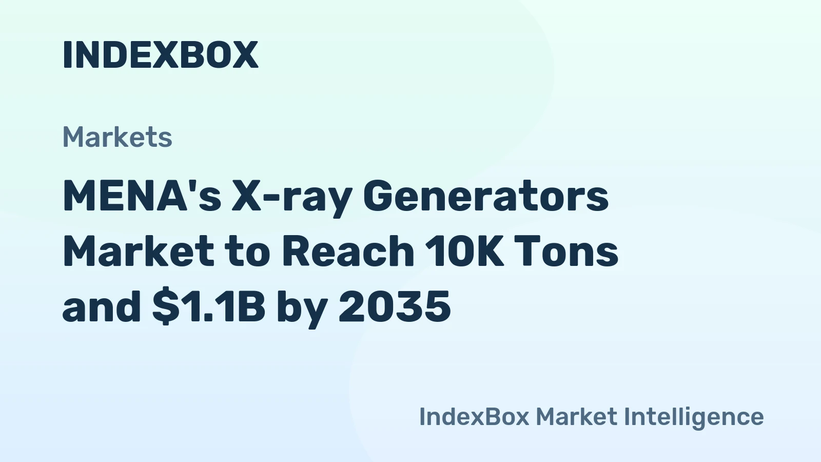 MENA's X-ray Generators Market to Reach 10K Tons and $1.1B by 2035
