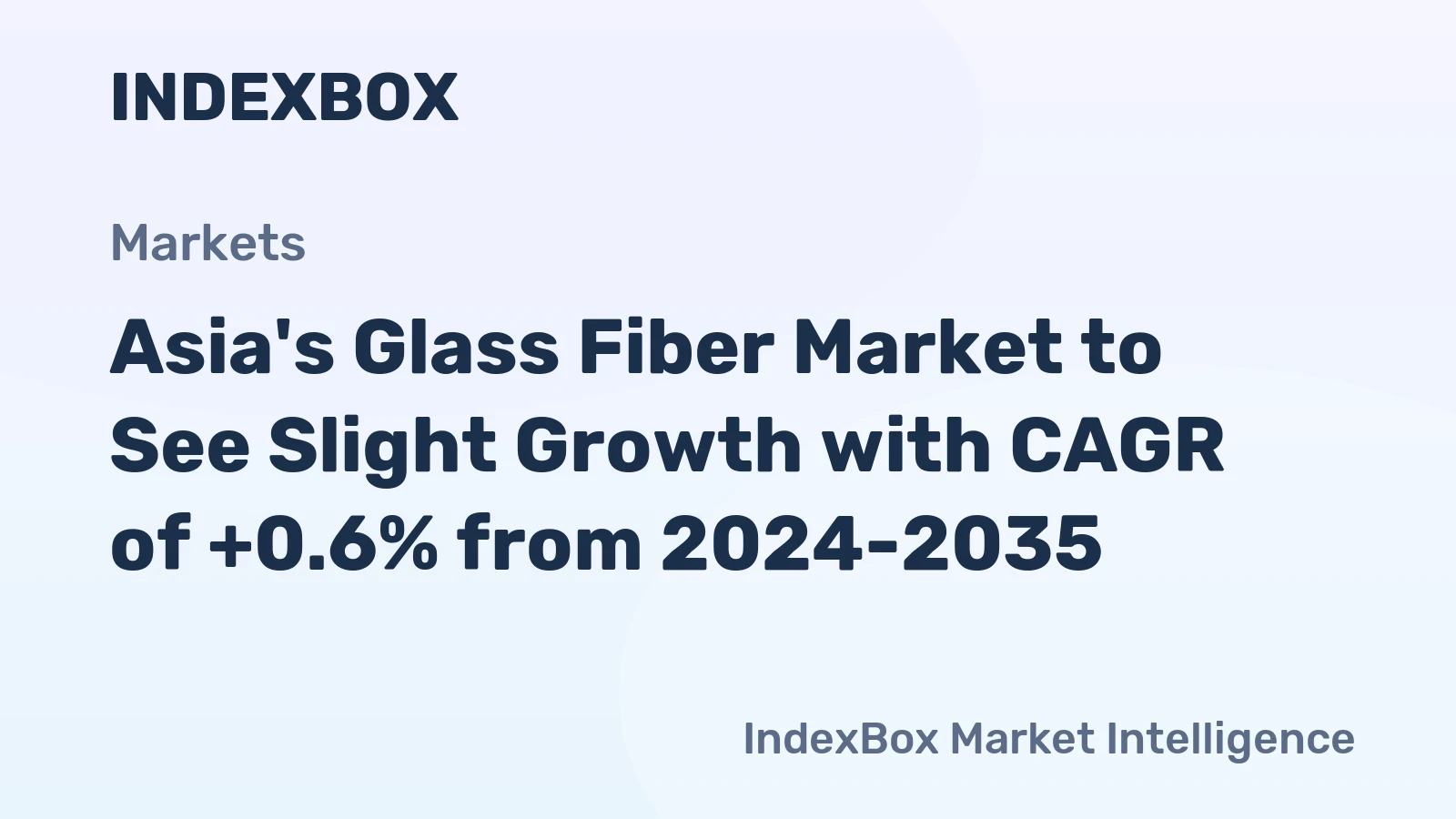 Asia's Glass Fiber Market to See Slight Growth with CAGR of +0.6% from 2024-2035