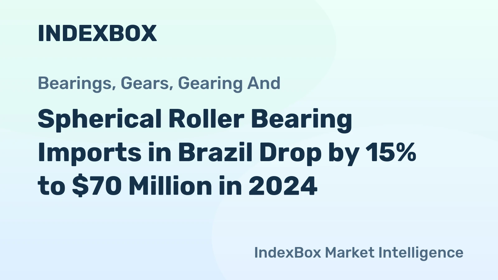 Spherical Roller Bearing Imports in Brazil Drop by 15% to $70 Million in 2024