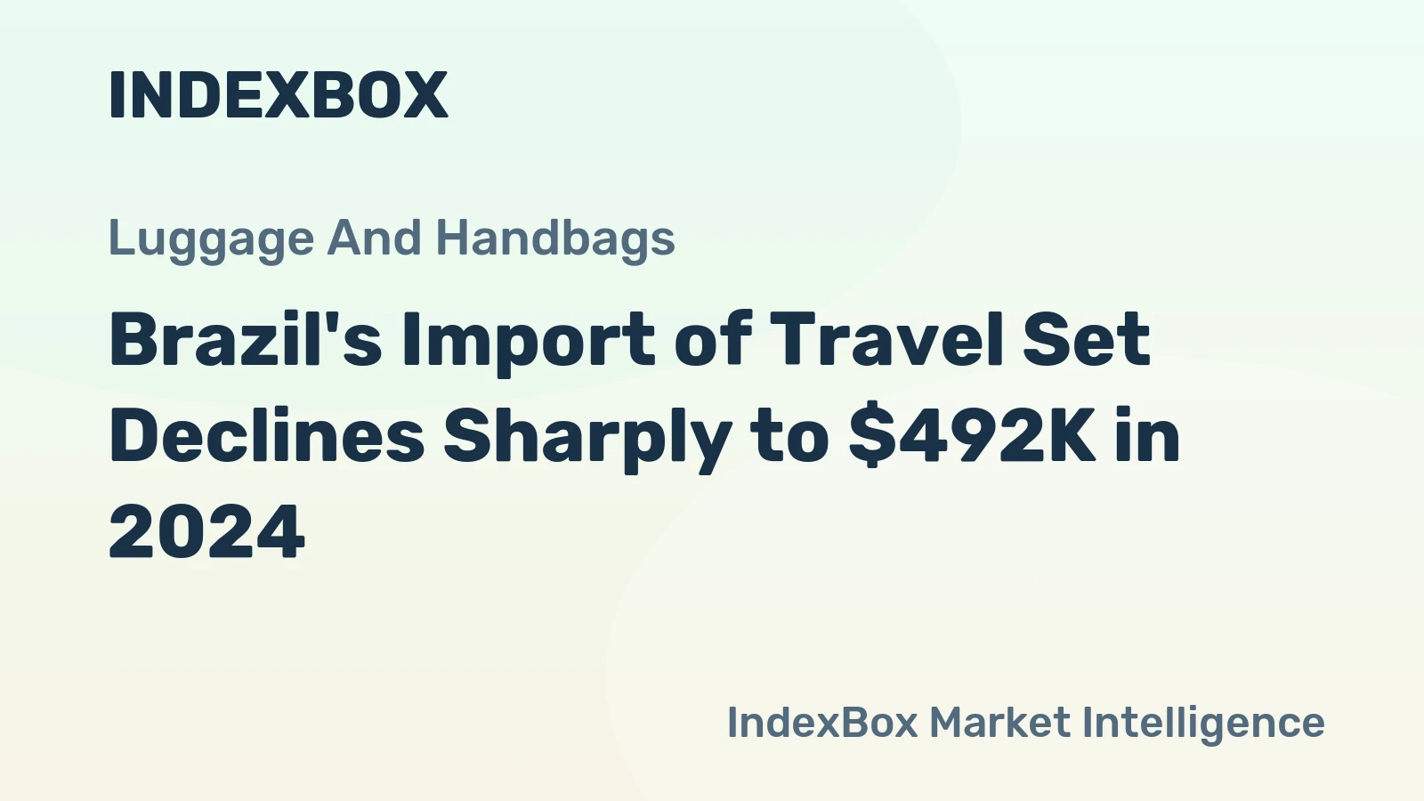 Brazil's Import of Travel Set Declines Sharply to $492K in 2024
