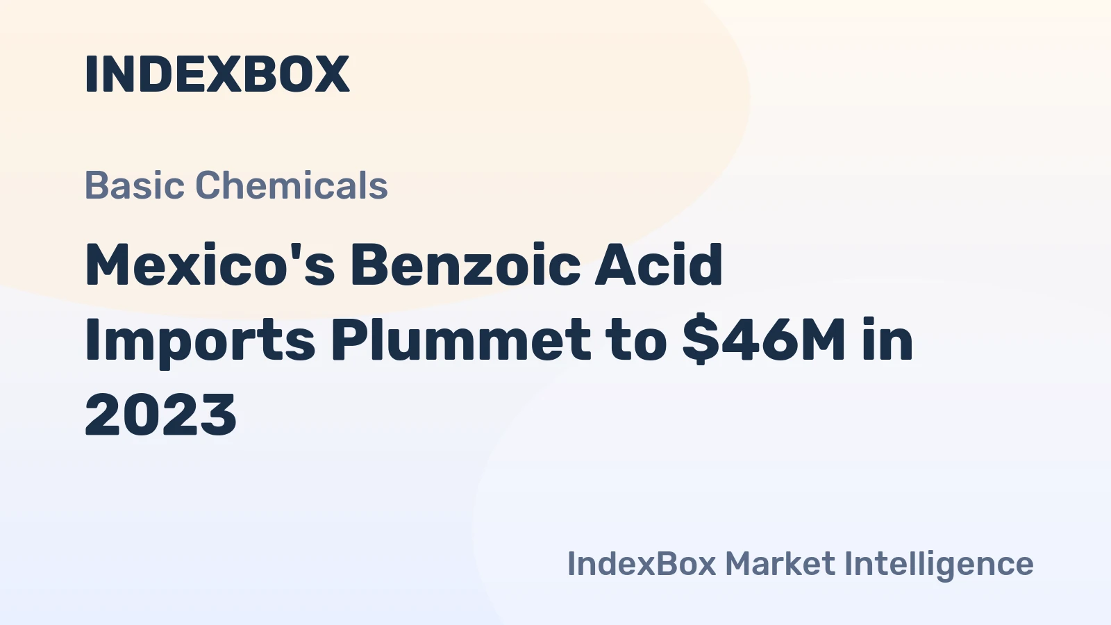 Mexico's Benzoic Acid Imports Plummet to $46M in 2023