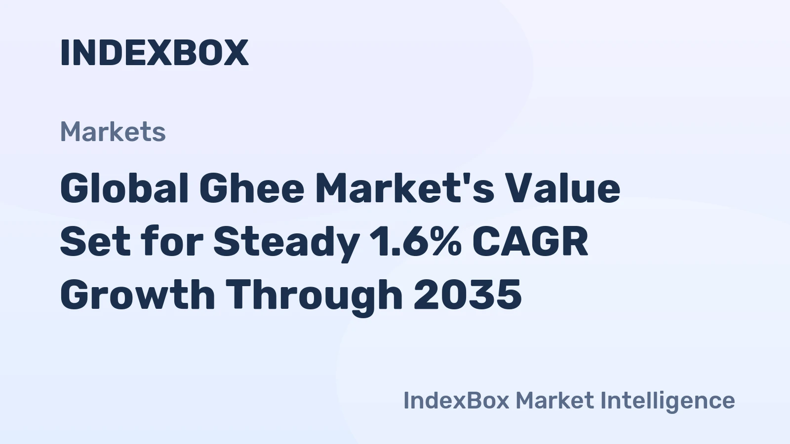 Global Ghee Market's Value Set for Steady 1.6% CAGR Growth Through 2035