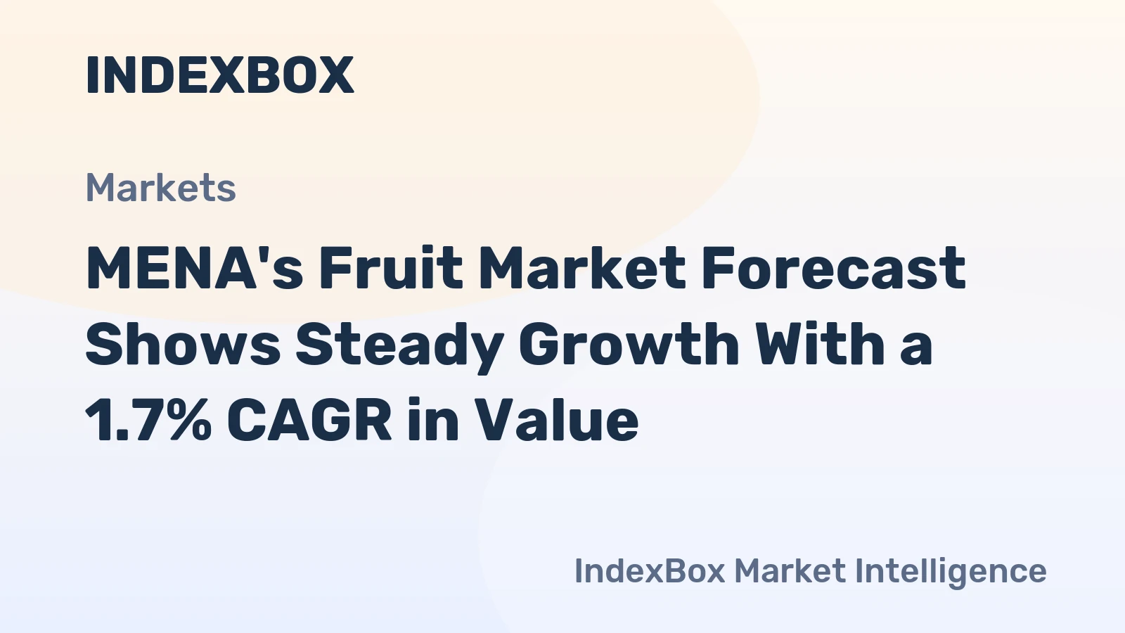 MENA's Fruit Market Forecast Shows Steady Growth With a 1.7% CAGR in Value