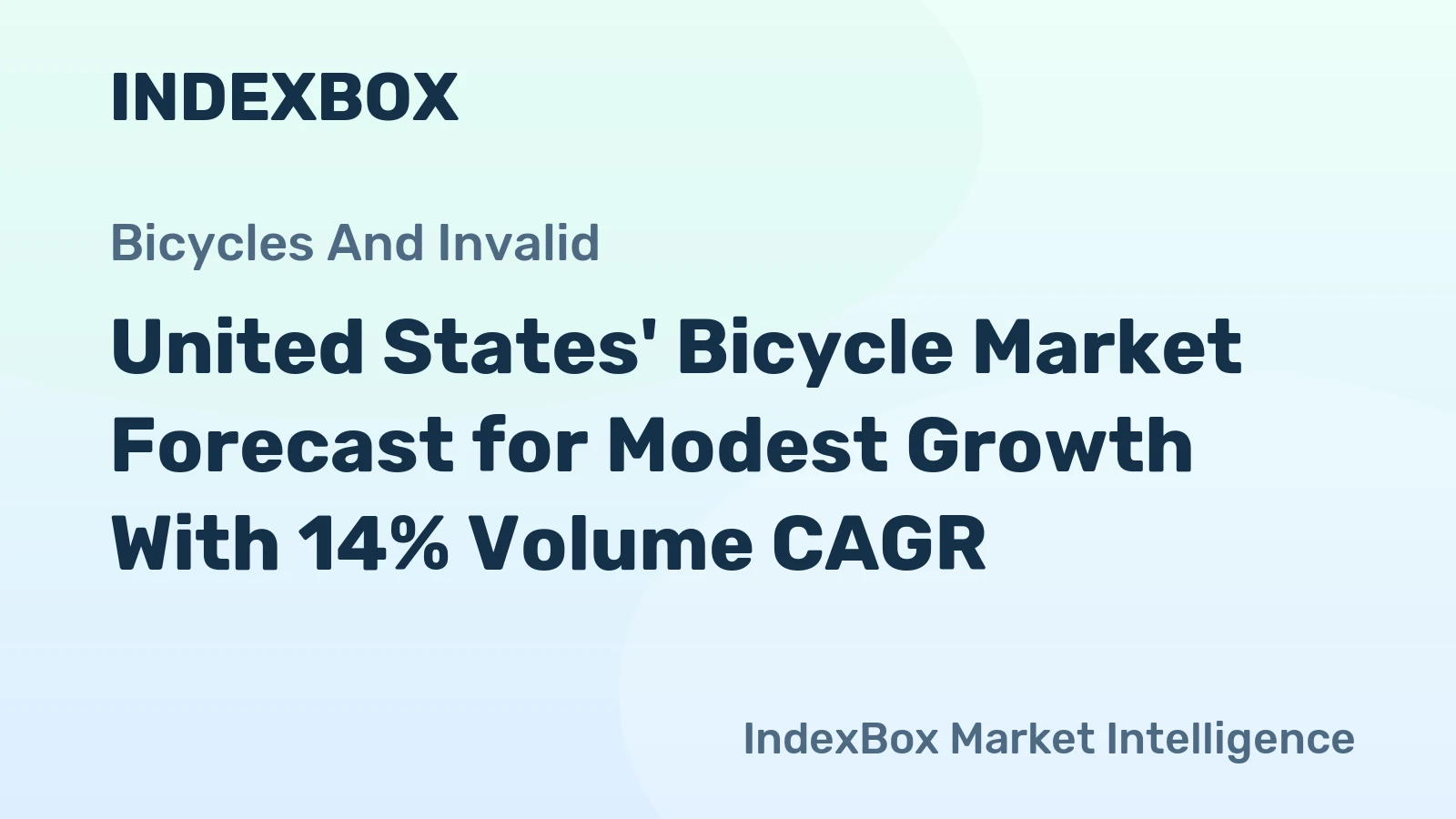 United States' Bicycle Market Forecast for Modest Growth With 14% Volume CAGR
