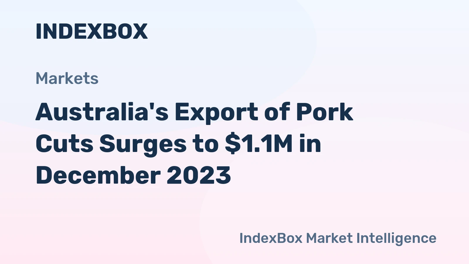 Australia's Export of Pork Cuts Surges to $1.1M in December 2023