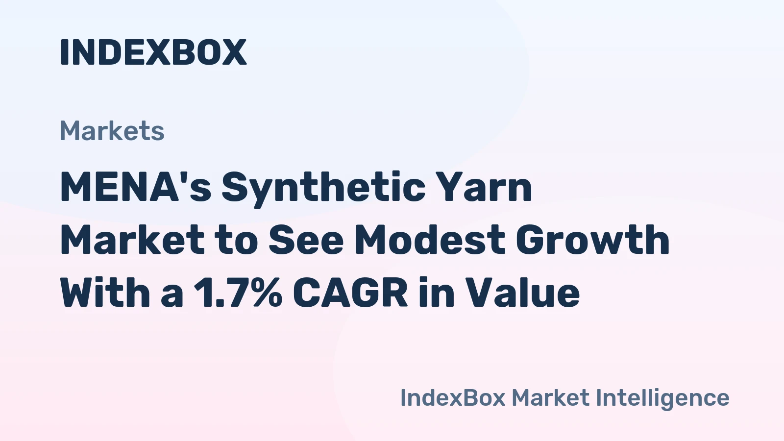 MENA's Synthetic Yarn Market to See Modest Growth With a 1.7% CAGR in Value