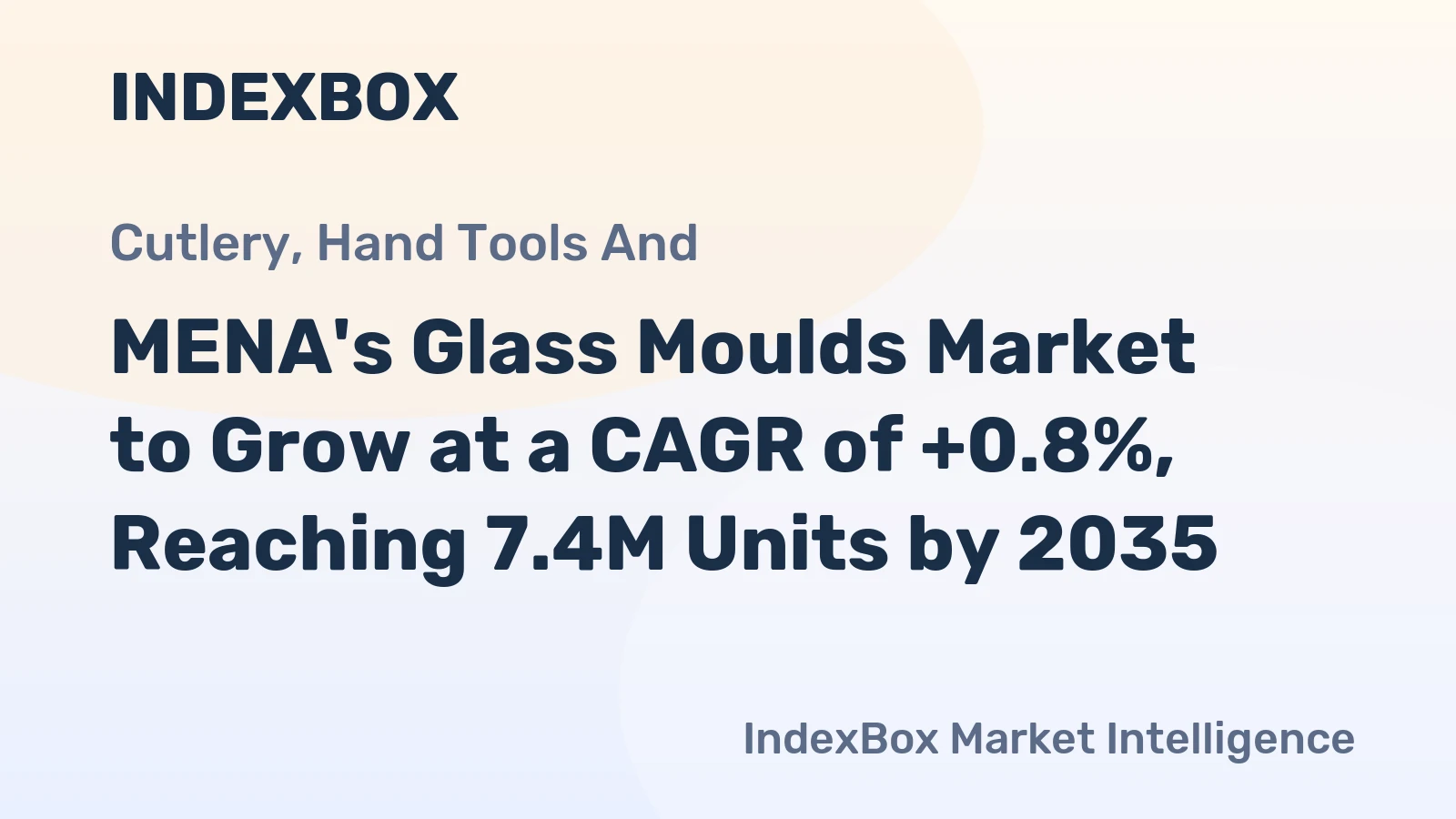 MENA's Glass Moulds Market to Grow at a CAGR of +0.8%, Reaching 7.4M Units by 2035