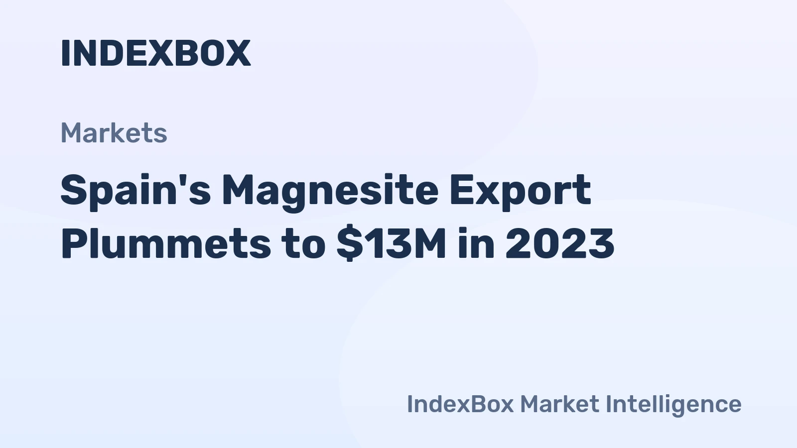 Spain's Magnesite Export Plummets to $13M in 2023
