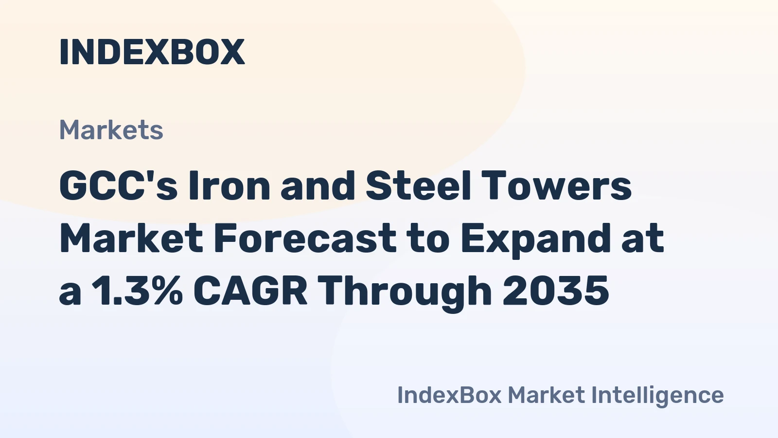 GCC's Iron and Steel Towers Market Forecast to Expand at a 1.3% CAGR Through 2035