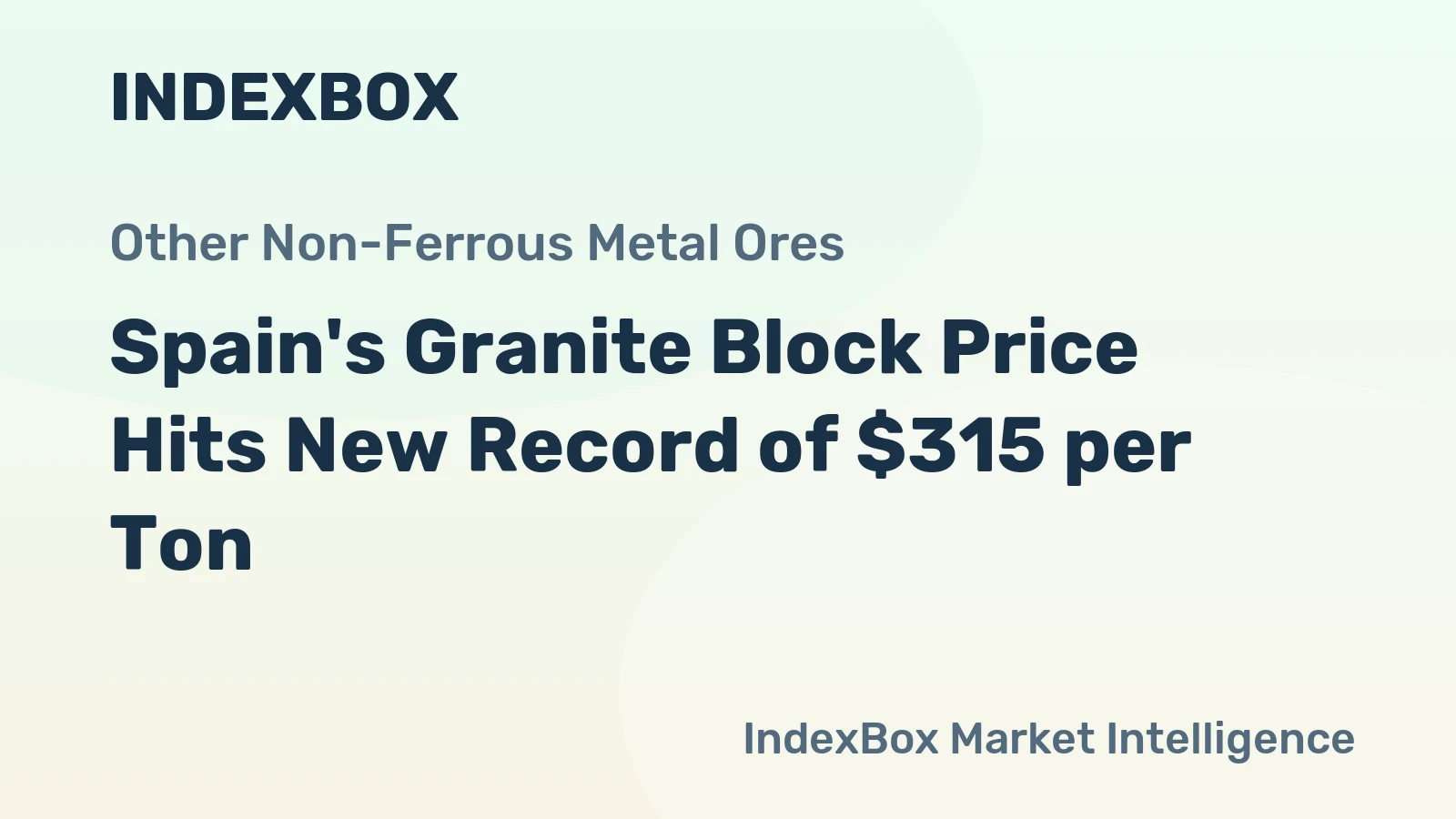 Spain's Granite Block Price Hits New Record of $315 per Ton