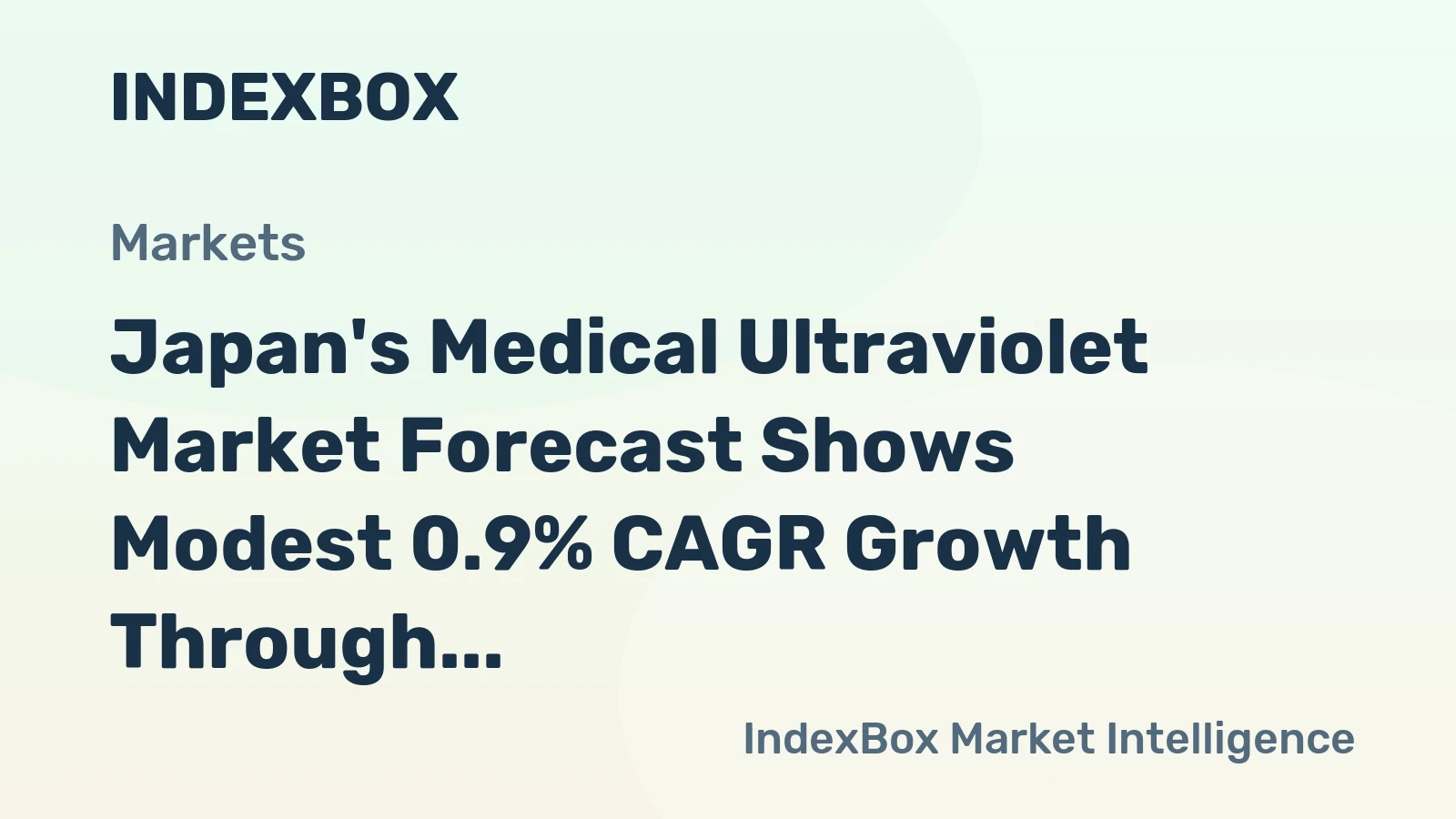 Japan's Medical Ultraviolet Market Forecast Shows Modest 0.9% CAGR Growth Through 2035